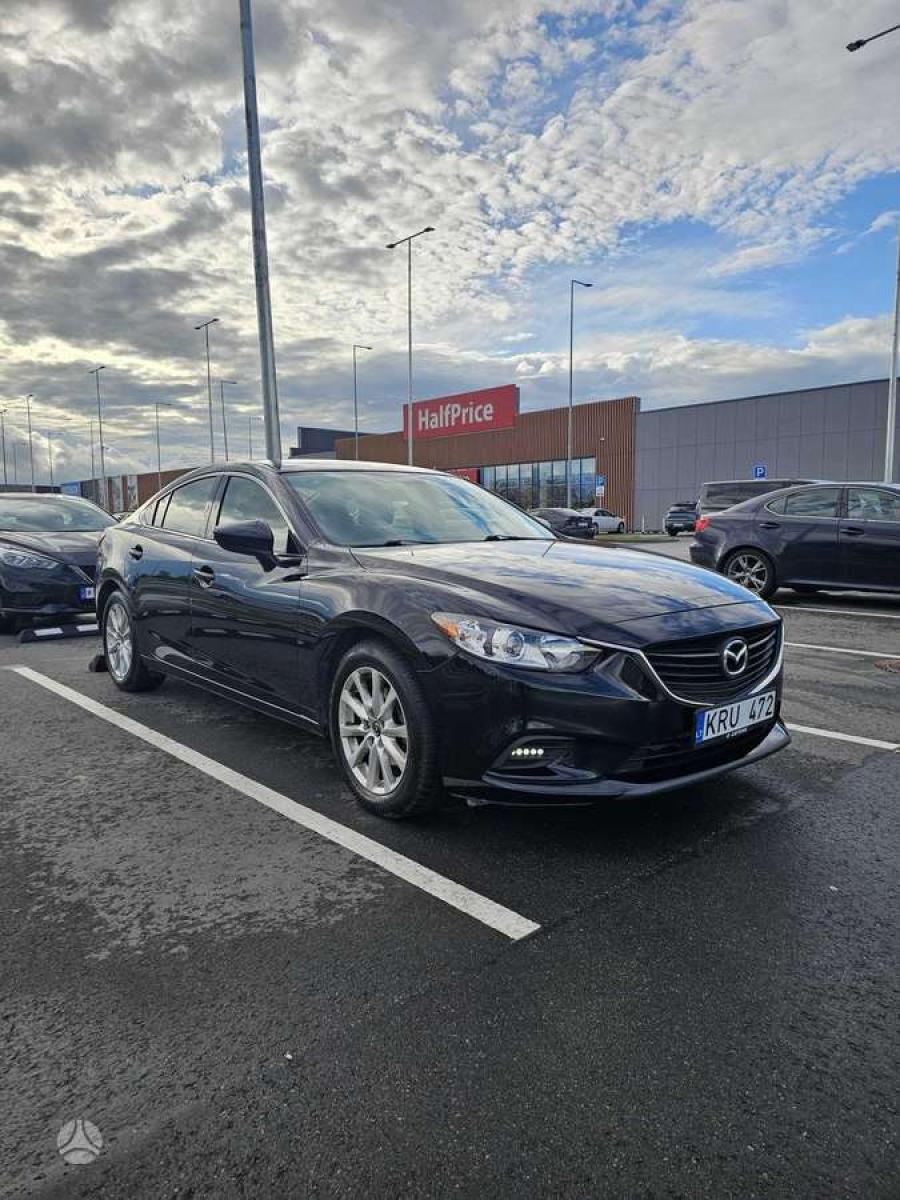 Black Mazda 6 2015 in Kaunas, with an engine capacity of 2.49 L and mileage of 145 thousand km for 7900 €, photo 1 on AUTOMOTO.COM.LV