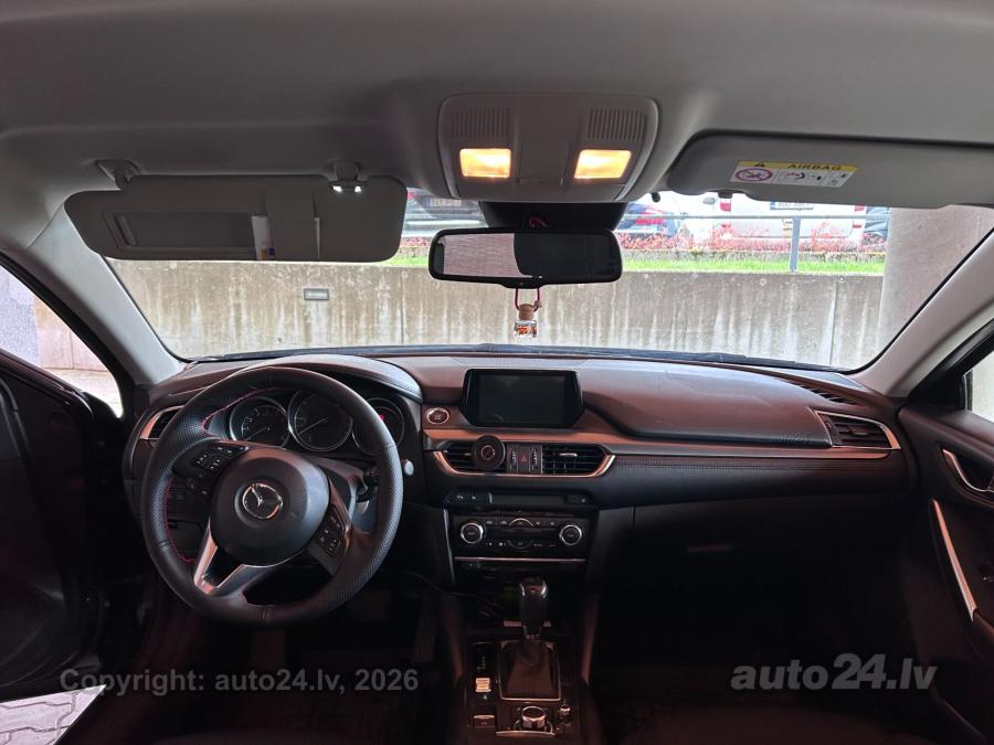 Black Mazda 6 2016 in Tallinn, with an engine capacity of 2.00 L and mileage of 100 thousand km for 12900 €, photo 7 on AUTOMOTO.COM.LV
