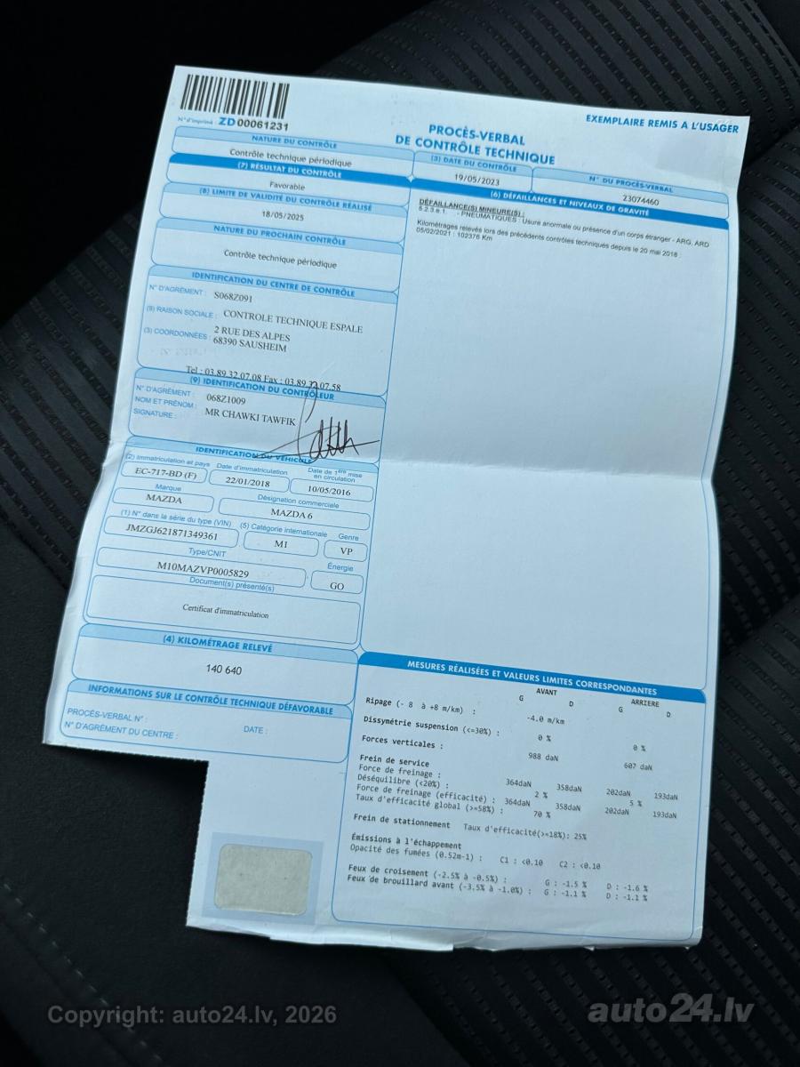 Melns Mazda 6 2016 Viljandi, ar dzinēja tilpumu 2.20 L un nobraukumu 184 tūkst. km par 10990 €, foto 29 vietnē AUTOMOTO.COM.LV