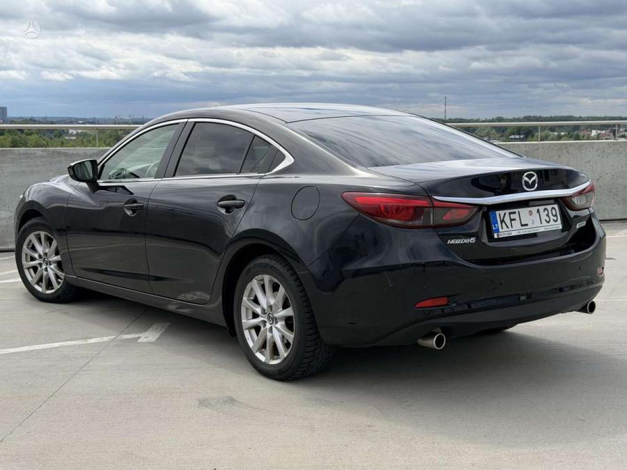 Black Mazda 6 2016 in Vilnius, with an engine capacity of 2.00 L and mileage of 178 thousand km for 11000 €, photo 6 on AUTOMOTO.COM.LV