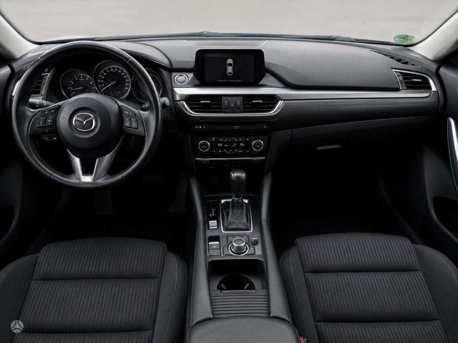 Black Mazda 6 2016 in Vilnius, with an engine capacity of 2.00 L and mileage of 178 thousand km for 11000 €, photo 12 on AUTOMOTO.COM.LV
