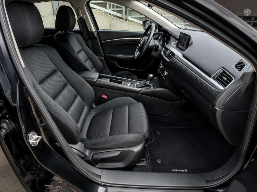 Black Mazda 6 2016 in Vilnius, with an engine capacity of 2.00 L and mileage of 178 thousand km for 11000 €, photo 15 on AUTOMOTO.COM.LV