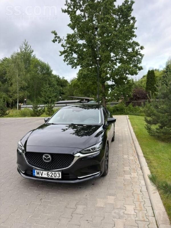 Black Mazda 6 2021 in Riga, with an engine capacity of 2.50 L and mileage of 77 thousand km for 20500 €, photo 5 on AUTOMOTO.COM.LV
