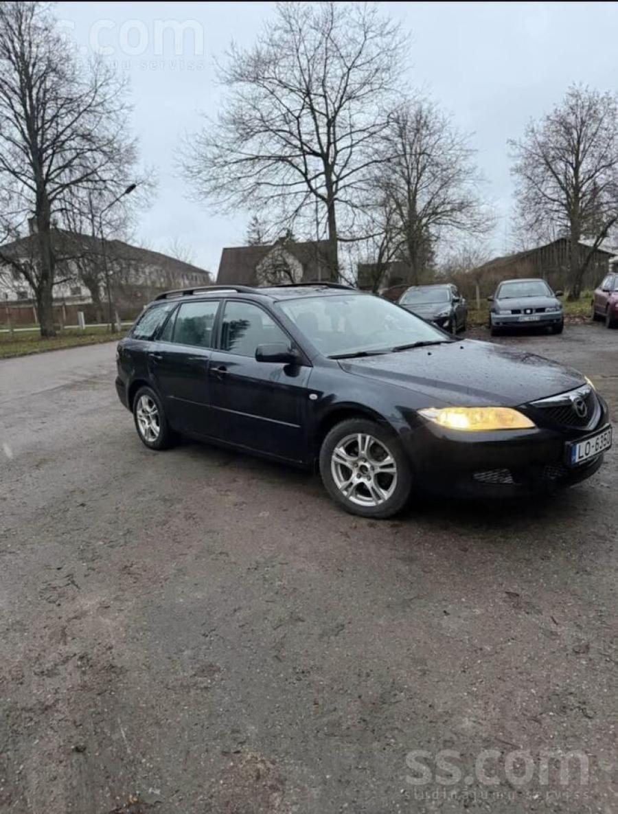 Black Mazda 6 2005 in Talsi, with an engine capacity of 2.00 L and mileage of 283 thousand km for 900 €, photo 3 on AUTOMOTO.COM.LV