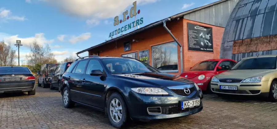 Black Mazda 6 2006 in Valmiera, with an engine capacity of 2.30 L and mileage of 235 thousand km for 1100 €, photo 1 on AUTOMOTO.COM.LV