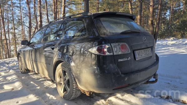 Black Mazda 6 2007 in Daugavpils, with an engine capacity of 2.30 L and mileage of 246 thousand km for 2200 €, photo 3 on AUTOMOTO.COM.LV