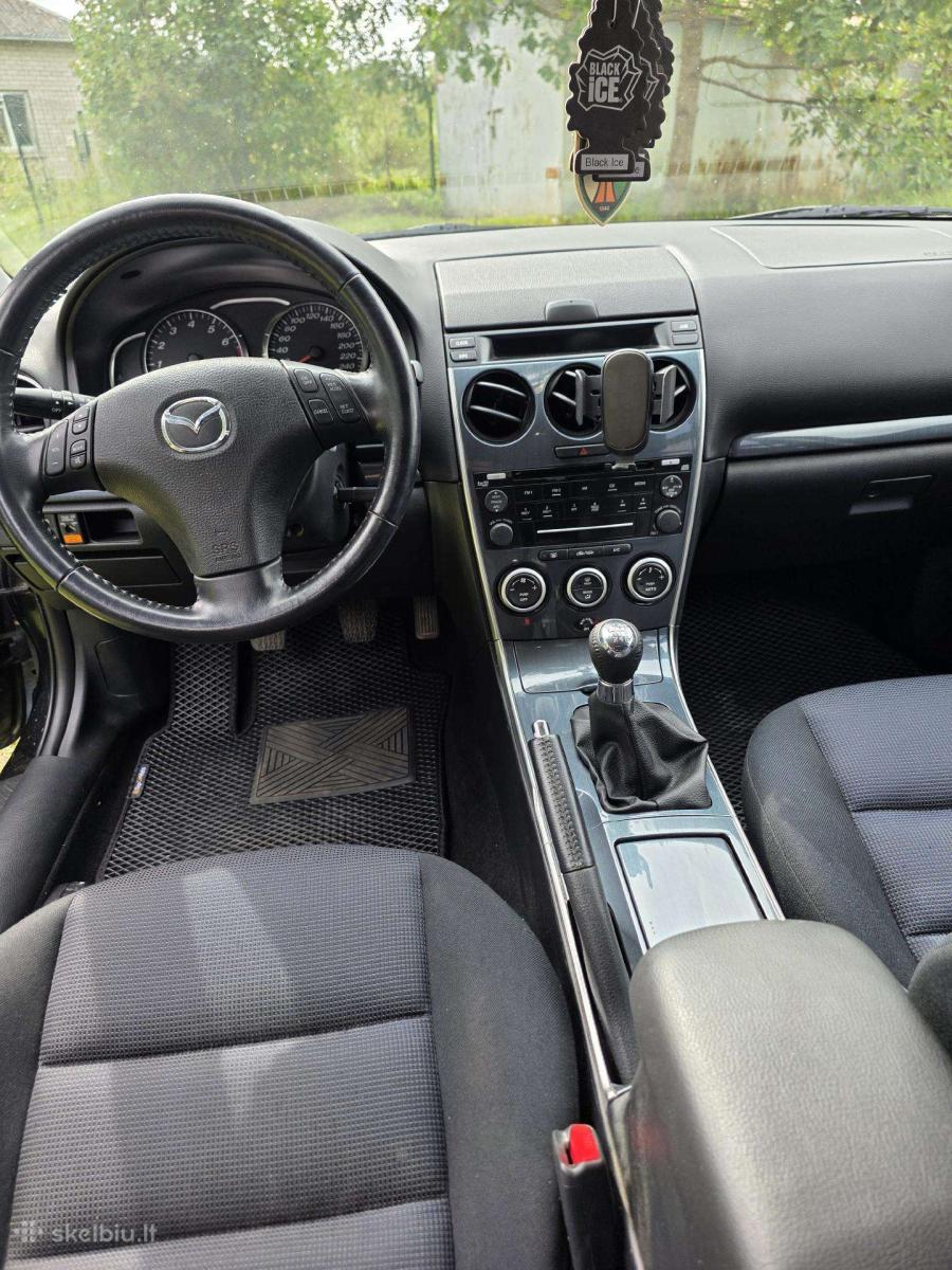 Melns Mazda 6 2007 Šauļi, ar dzinēja tilpumu 2.00 L un nobraukumu 211 tūkst. km par 1900 €, foto 8 vietnē AUTOMOTO.COM.LV