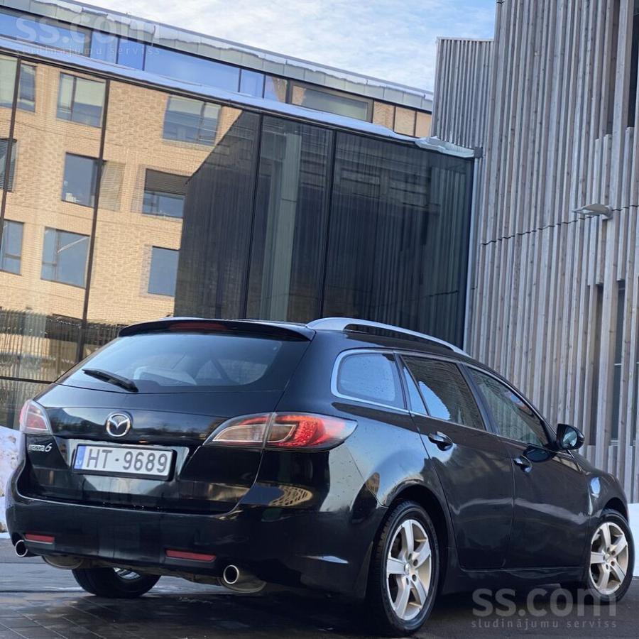 Black Mazda 6 2008 in Jelgava, with an engine capacity of 2.00 L and mileage of 257 thousand km for 500 €, photo 6 on AUTOMOTO.COM.LV