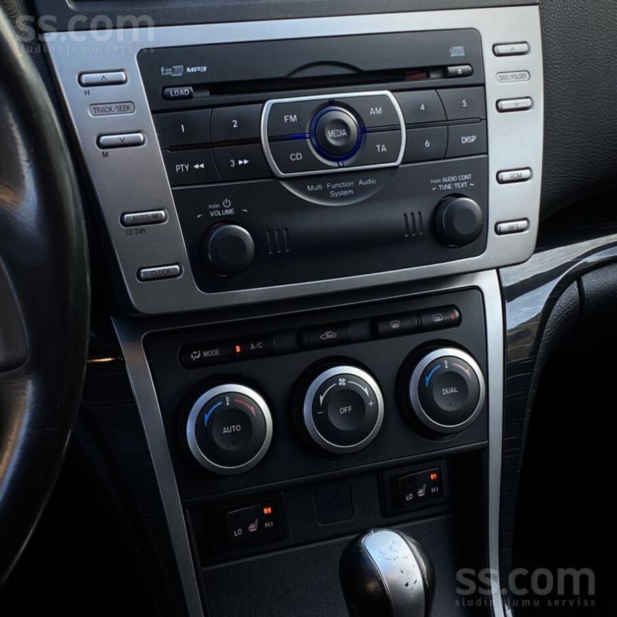 Black Mazda 6 2008 in Jelgava, with an engine capacity of 2.00 L and mileage of 257 thousand km for 500 €, photo 15 on AUTOMOTO.COM.LV