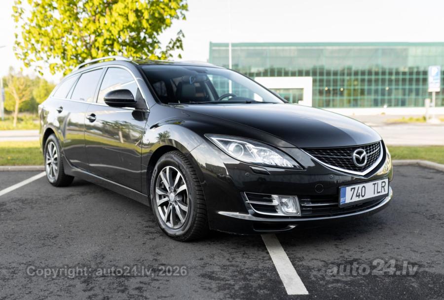 Black Mazda 6 2009 in Tallinn, with an engine capacity of 2.00 L and mileage of 348 thousand km for 2998 €, photo 4 on AUTOMOTO.COM.LV