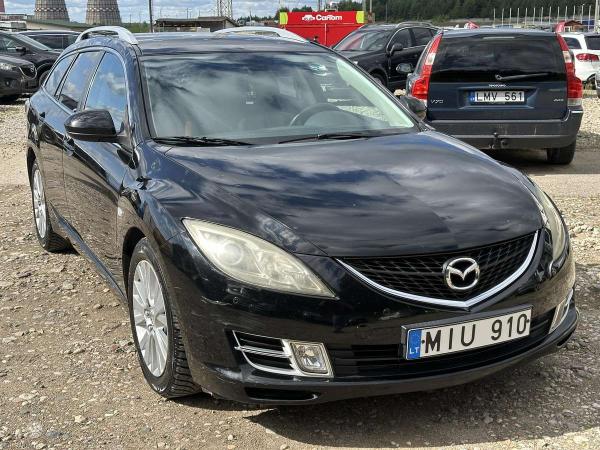 Black Mazda 6 2009 in Vilnius, with an engine capacity of 2.00 L and mileage of 309 thousand km for 1000 €, photo 1 on AUTOMOTO.COM.LV