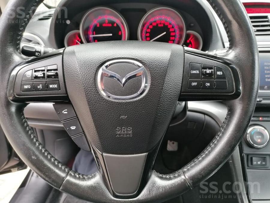 Black Mazda 6 2011 in Jurmala, with an engine capacity of 2.20 L and mileage of 242 thousand km for 4300 €, photo 14 on AUTOMOTO.COM.LV