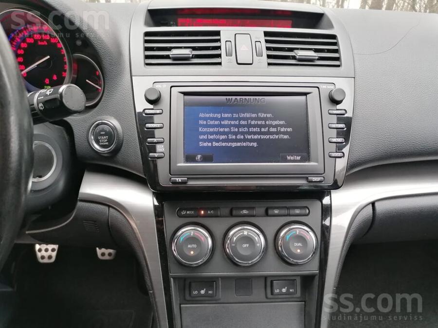 Black Mazda 6 2011 in Jurmala, with an engine capacity of 2.20 L and mileage of 242 thousand km for 4300 €, photo 19 on AUTOMOTO.COM.LV