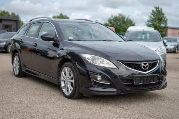 Black Mazda 6 2011 in Liepaja, with an engine capacity of 2.20 L and mileage of 197 thousand km for 4250 €, photo 6 on AUTOMOTO.COM.LV