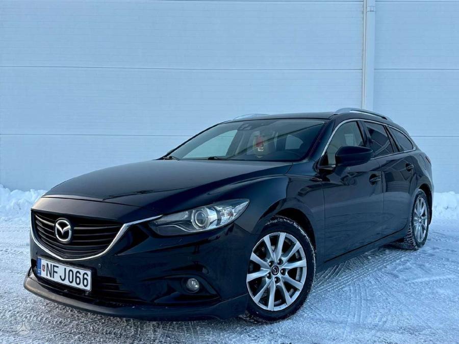 Black Mazda 6 2014 in Vilnius, with an engine capacity of 2.19 L and mileage of 248 thousand km for 4400 €, photo 1 on AUTOMOTO.COM.LV