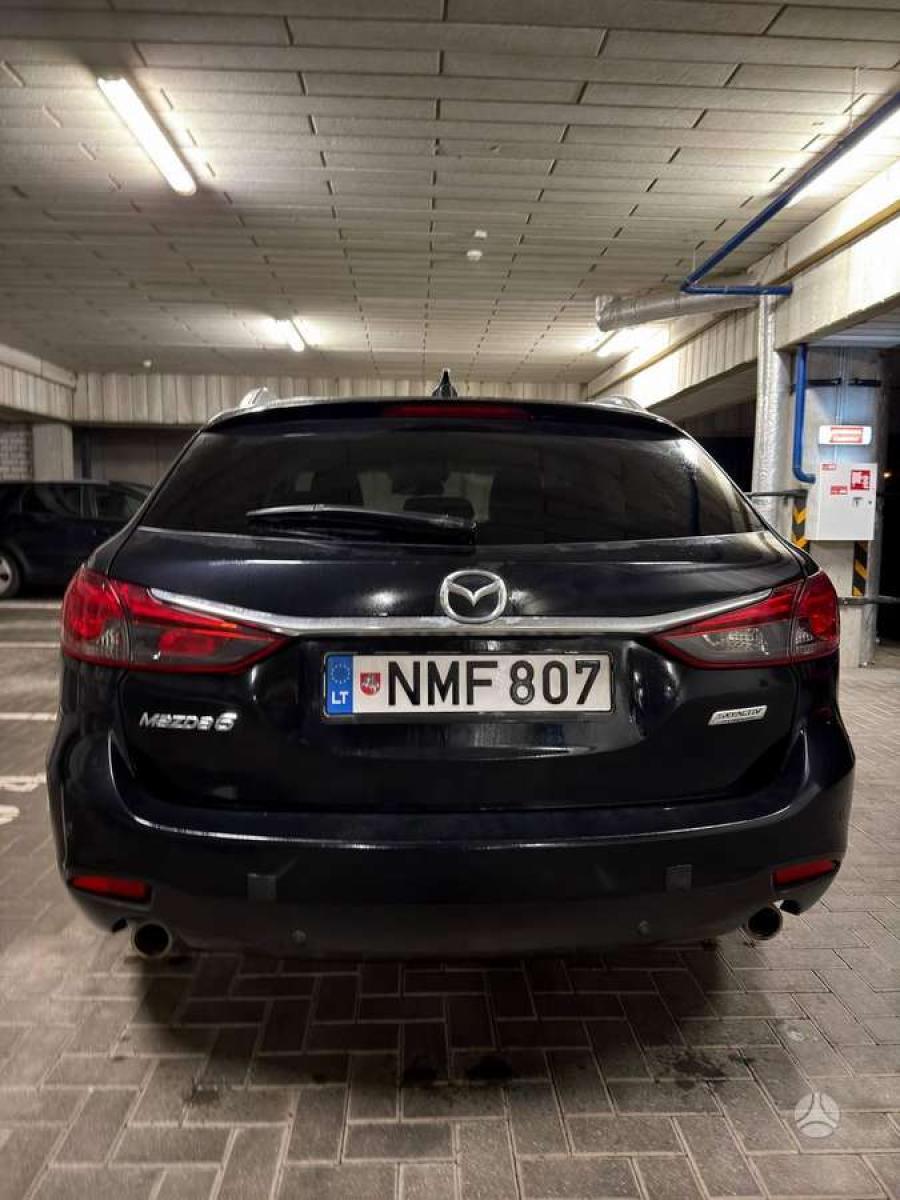 Melns Mazda 6 2015 Viļņa, ar dzinēja tilpumu 2.19 L un nobraukumu 209 tūkst. km par 8000 €, foto 9 vietnē AUTOMOTO.COM.LV