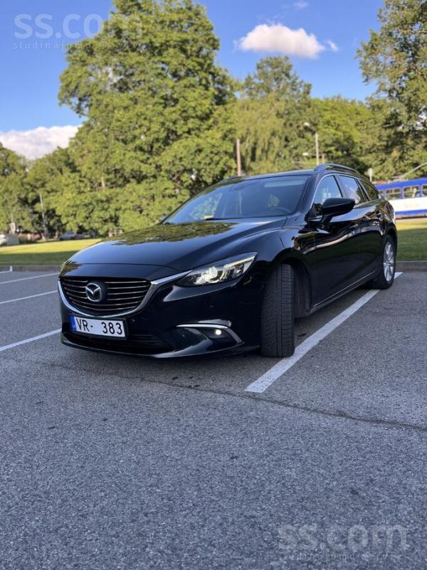 Black Mazda 6 2015 in Riga, with an engine capacity of 2.20 L and mileage of 167 thousand km for 7250 €, photo 1 on AUTOMOTO.COM.LV