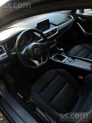 Black Mazda 6 2015 in Riga, with an engine capacity of 2.20 L and mileage of 167 thousand km for 7250 €, photo 13 on AUTOMOTO.COM.LV