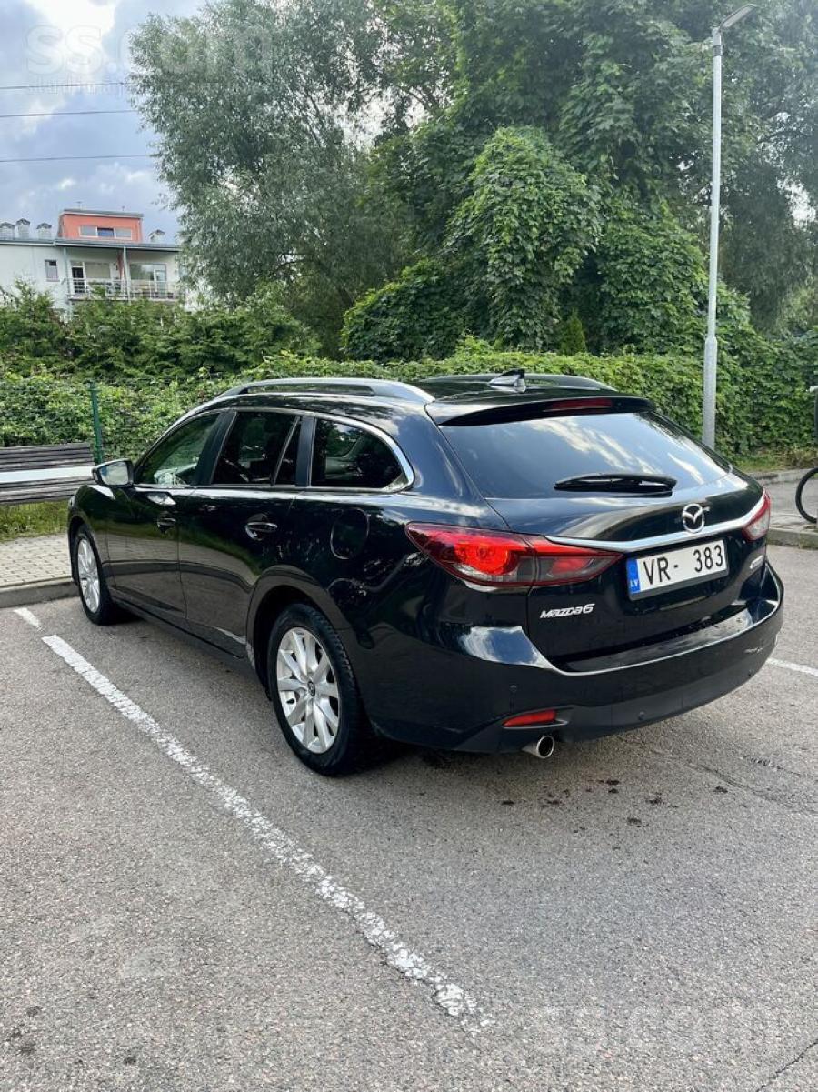 Black Mazda 6 2015 in Riga, with an engine capacity of 2.20 L and mileage of 168 thousand km for 5600 €, photo 7 on AUTOMOTO.COM.LV