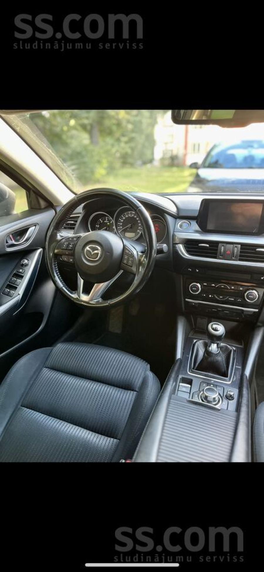 Black Mazda 6 2015 in Riga, with an engine capacity of 2.20 L and mileage of 168 thousand km for 5600 €, photo 10 on AUTOMOTO.COM.LV