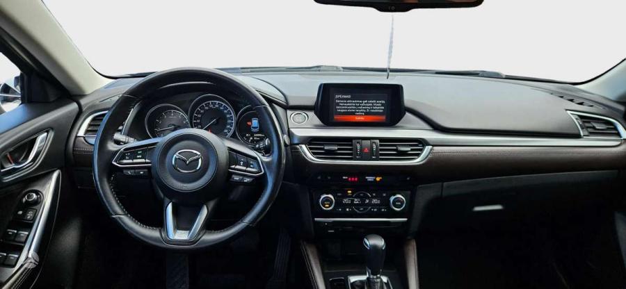 Black Mazda 6 2017 in Marijampole, with an engine capacity of 2.49 L and mileage of 221 thousand km for 10700 €, photo 10 on AUTOMOTO.COM.LV