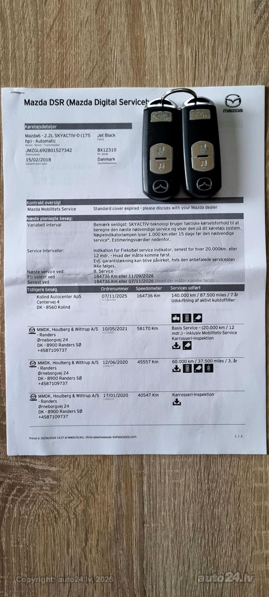 Melns Mazda 6 2018 Tallina, ar dzinēja tilpumu 2.20 L un nobraukumu 174 tūkst. km par 12990 €, foto 27 vietnē AUTOMOTO.COM.LV