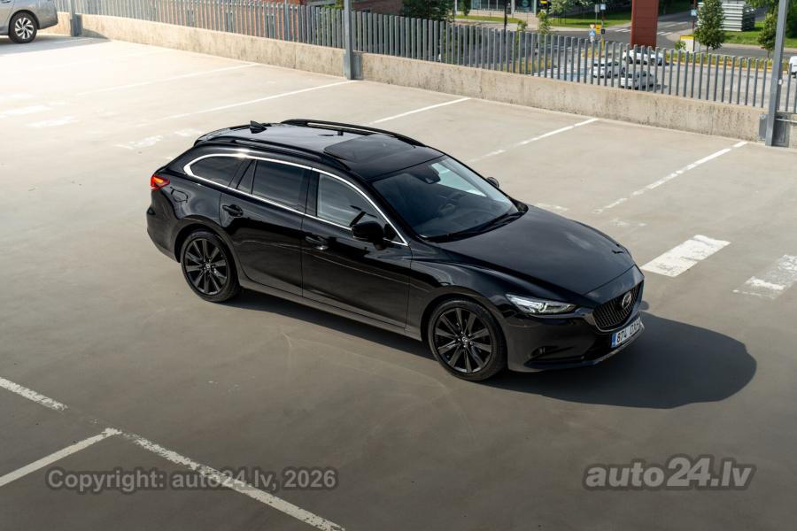 Black Mazda 6 2023 in Tallinn, with an engine capacity of 2.50 L and mileage of 35 thousand km for 28390 €, photo 1 on AUTOMOTO.COM.LV