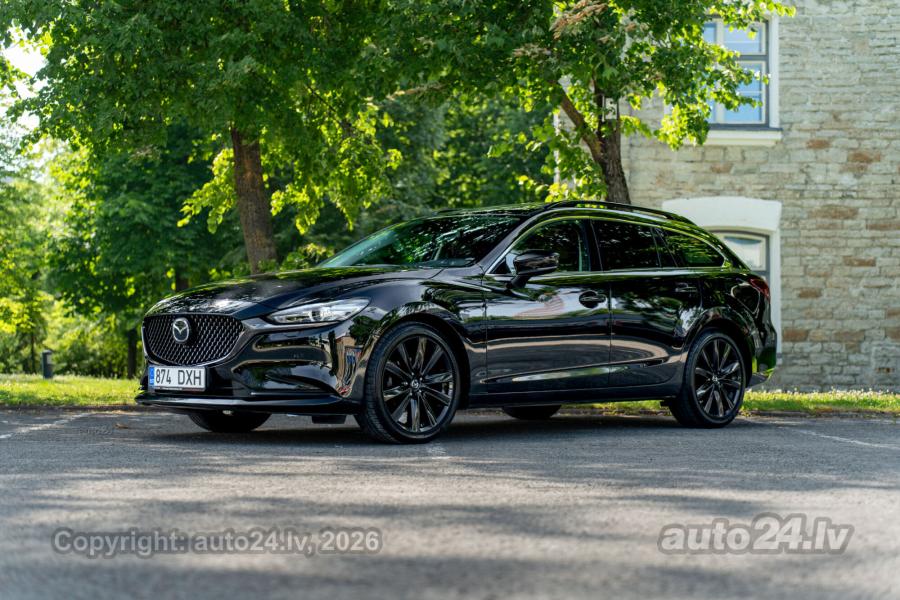 Black Mazda 6 2023 in Tallinn, with an engine capacity of 2.50 L and mileage of 35 thousand km for 28390 €, photo 3 on AUTOMOTO.COM.LV
