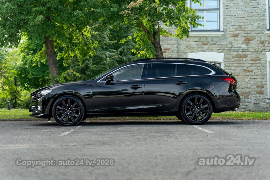 Black Mazda 6 2023 in Tallinn, with an engine capacity of 2.50 L and mileage of 35 thousand km for 28390 €, photo 4 on AUTOMOTO.COM.LV