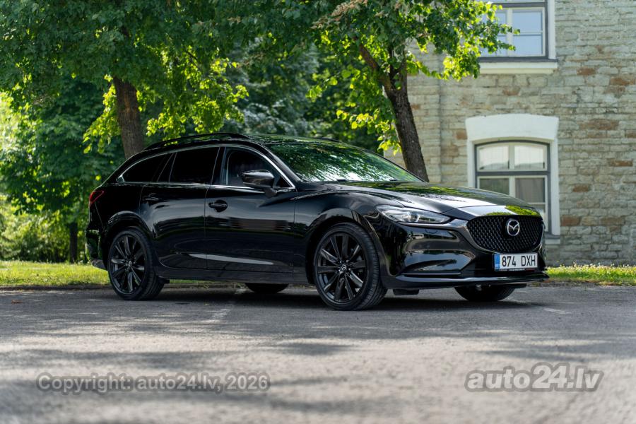 Black Mazda 6 2023 in Tallinn, with an engine capacity of 2.50 L and mileage of 35 thousand km for 28390 €, photo 5 on AUTOMOTO.COM.LV