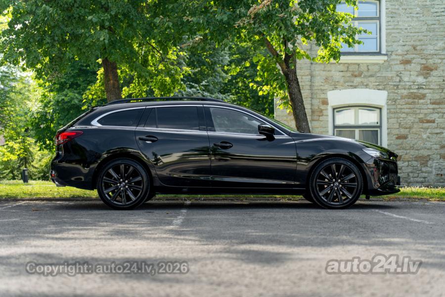 Black Mazda 6 2023 in Tallinn, with an engine capacity of 2.50 L and mileage of 35 thousand km for 28390 €, photo 6 on AUTOMOTO.COM.LV