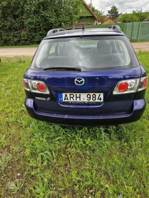 Zils Mazda 6 2005 Klaipėda, ar dzinēja tilpumu 2.00 L un nobraukumu 187 tūkst. km par 1000 €, foto 5 vietnē AUTOMOTO.COM.LV