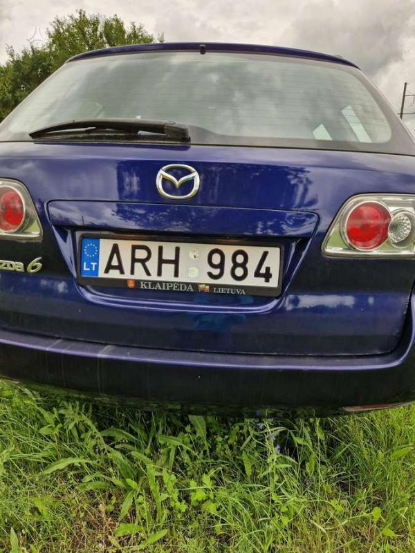 Zils Mazda 6 2005 Klaipėda, ar dzinēja tilpumu 2.00 L un nobraukumu 187 tūkst. km par 1000 €, foto 7 vietnē AUTOMOTO.COM.LV