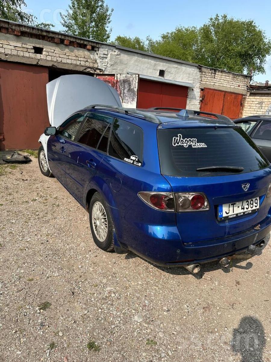 Blue Mazda 6 2006 in Liepaja, with an engine capacity of 2.00 L and mileage of 264 thousand km for 850 €, photo 6 on AUTOMOTO.COM.LV