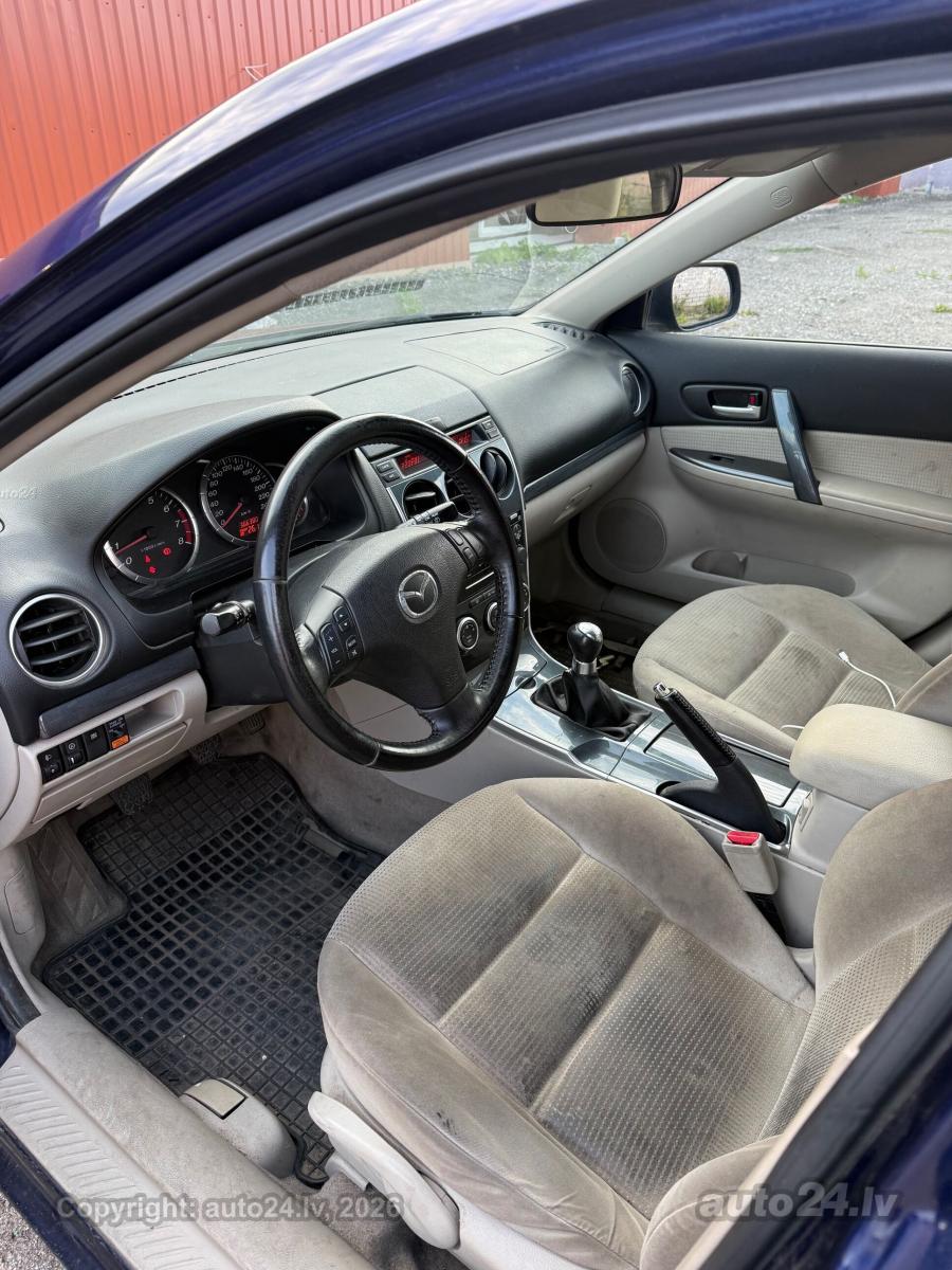 Blue Mazda 6 2007 in Tallinn, with an engine capacity of 2.00 L and mileage of 366 thousand km for 1100 €, photo 10 on AUTOMOTO.COM.LV