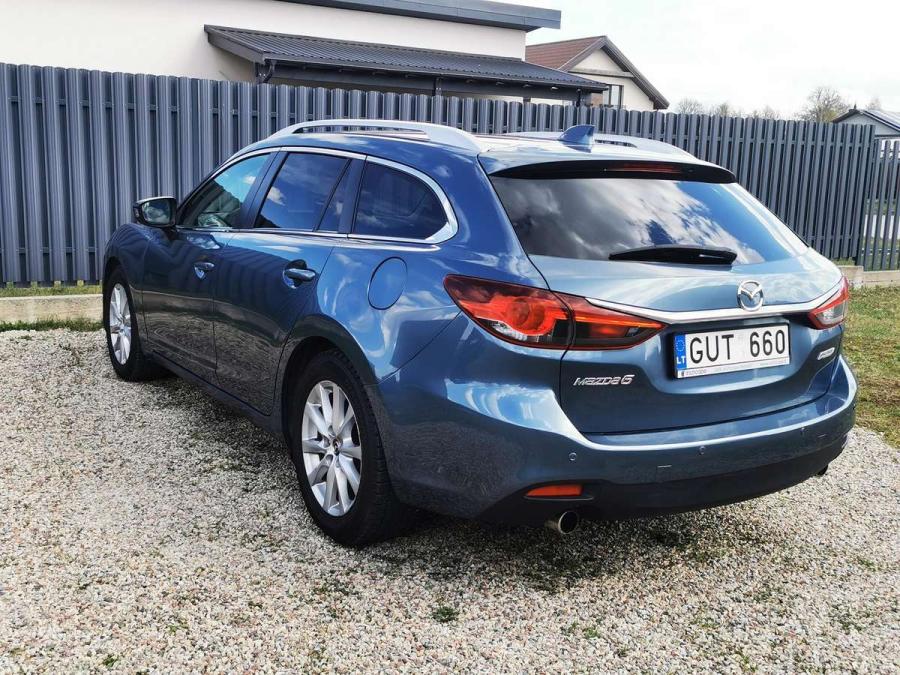 Blue Mazda 6 2014 in Vilnius, with an engine capacity of 2.20 L and mileage of 250 thousand km for 4950 €, photo 6 on AUTOMOTO.COM.LV