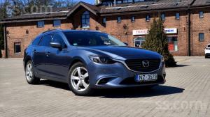 Zils Mazda 6 2015 Liepāja, ar dzinēja tilpumu 2.20 L un nobraukumu 202 tūkst. km par 6999 €, foto  vietnē AUTOMOTO.COM.LV