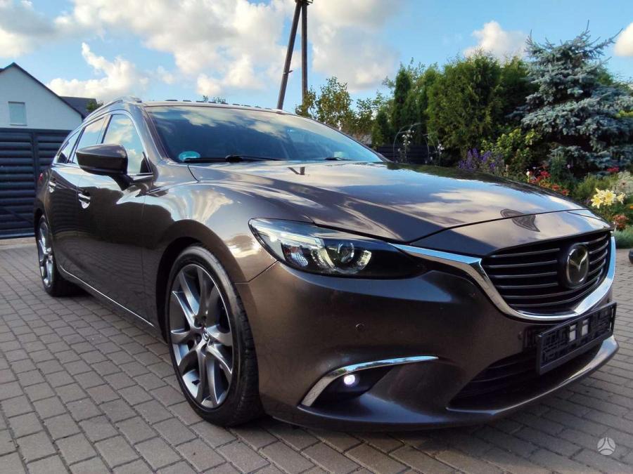 Brown Mazda 6 2017 in Vilnius, with an engine capacity of 2.19 L and mileage of 192 thousand km for 7650 €, photo 1 on AUTOMOTO.COM.LV