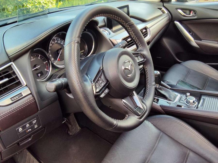 Brown Mazda 6 2017 in Vilnius, with an engine capacity of 2.19 L and mileage of 192 thousand km for 7650 €, photo 12 on AUTOMOTO.COM.LV