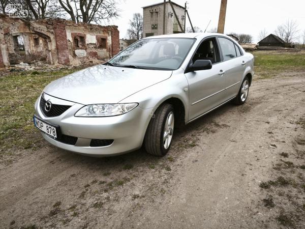 Grey Mazda 6 2004 in Ignalina, with an engine capacity of 1.80 L and mileage of 296 thousand km for 430 €, photo 1 on AUTOMOTO.COM.LV