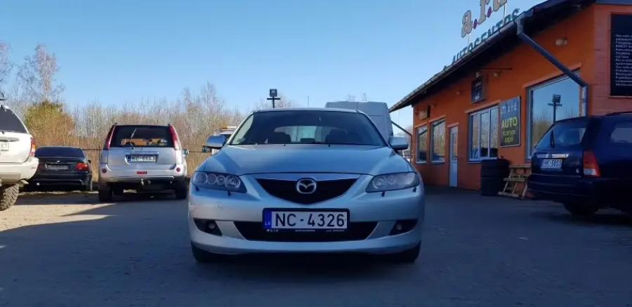 Pelēks Mazda 6 2004 Valmiera, ar dzinēja tilpumu 2.20 L un nobraukumu 313 tūkst. km par 1000 €, foto 9 vietnē AUTOMOTO.COM.LV