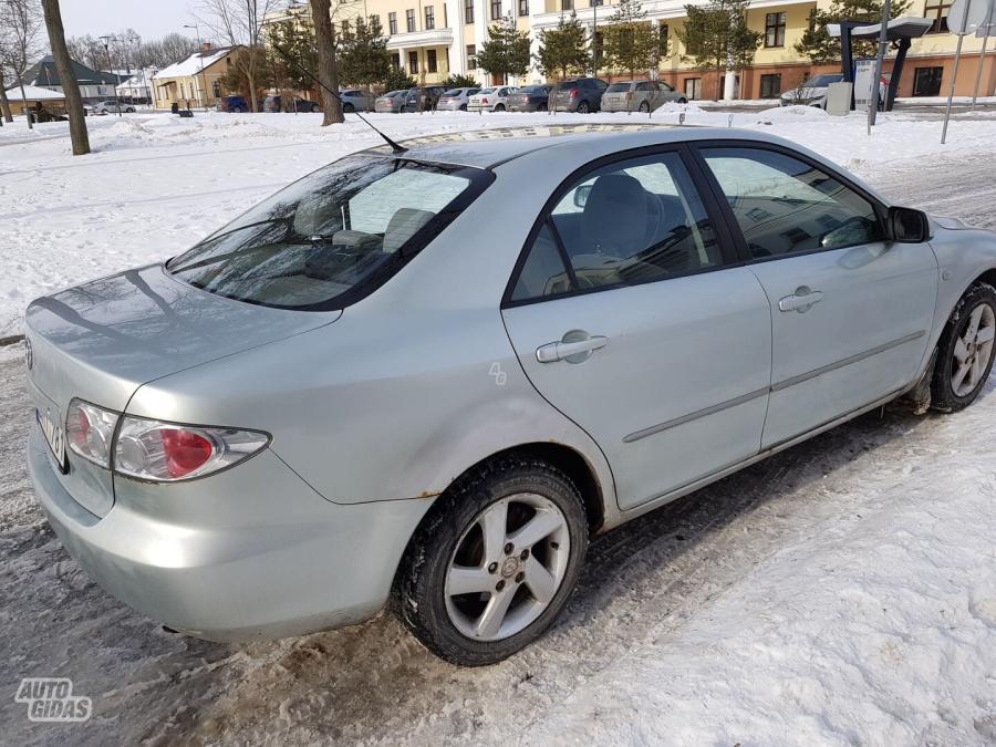 Pelēks Mazda 6 2002 Marijampole, ar dzinēja tilpumu 1.80 L un nobraukumu 158 tūkst. km par 700 €, foto 3 vietnē AUTOMOTO.COM.LV