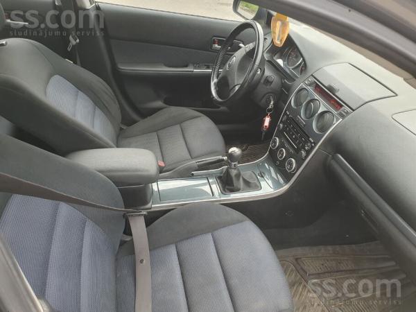 Grey Mazda 6 2006 in Liepaja, with an engine capacity of 1.80 L and mileage of 210 thousand km for 1250 €, photo 9 on AUTOMOTO.COM.LV