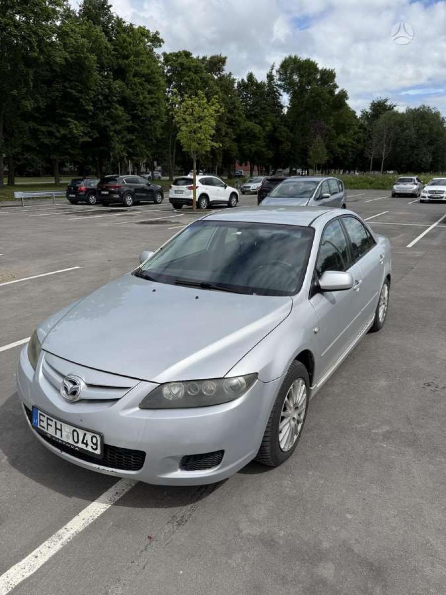 Grey Mazda 6 2007 in Klaipeda, with an engine capacity of 2.26 L and mileage of 218 thousand km for 700 €, photo 1 on AUTOMOTO.COM.LV