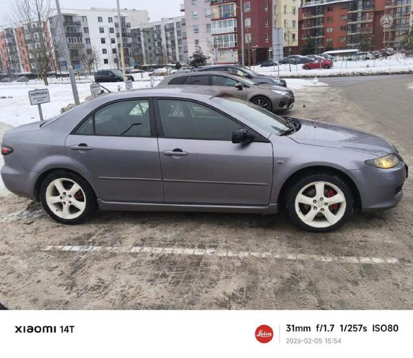 Pelēks Mazda 6 2008 Viļņa, ar dzinēja tilpumu 2.26 L un nobraukumu 93 tūkst. km par 1250 €, foto 3 vietnē AUTOMOTO.COM.LV