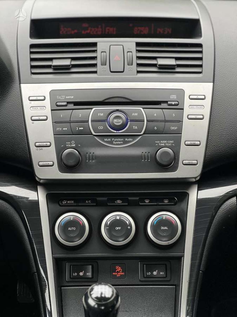 Grey Mazda 6 2008 in Marijampole, with an engine capacity of 2.00 L and mileage of 223 thousand km for 2300 €, photo 13 on AUTOMOTO.COM.LV