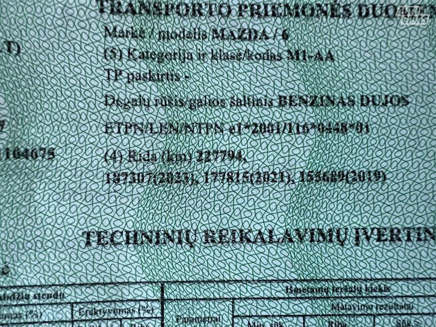 Pelēks Mazda 6 2008 Šauļi, ar dzinēja tilpumu 2.50 L un nobraukumu 0 tūkst. km par 2199 €, foto 29 vietnē AUTOMOTO.COM.LV