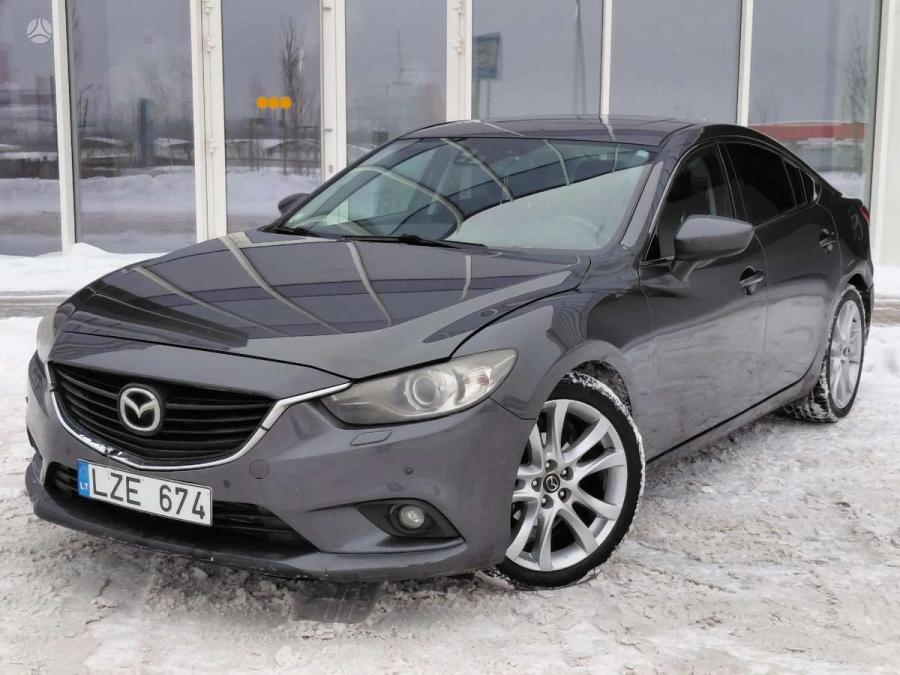 Pelēks Mazda 6 2014 Viļņa, ar dzinēja tilpumu 2.19 L un nobraukumu 274 tūkst. km par 5700 €, foto 3 vietnē AUTOMOTO.COM.LV