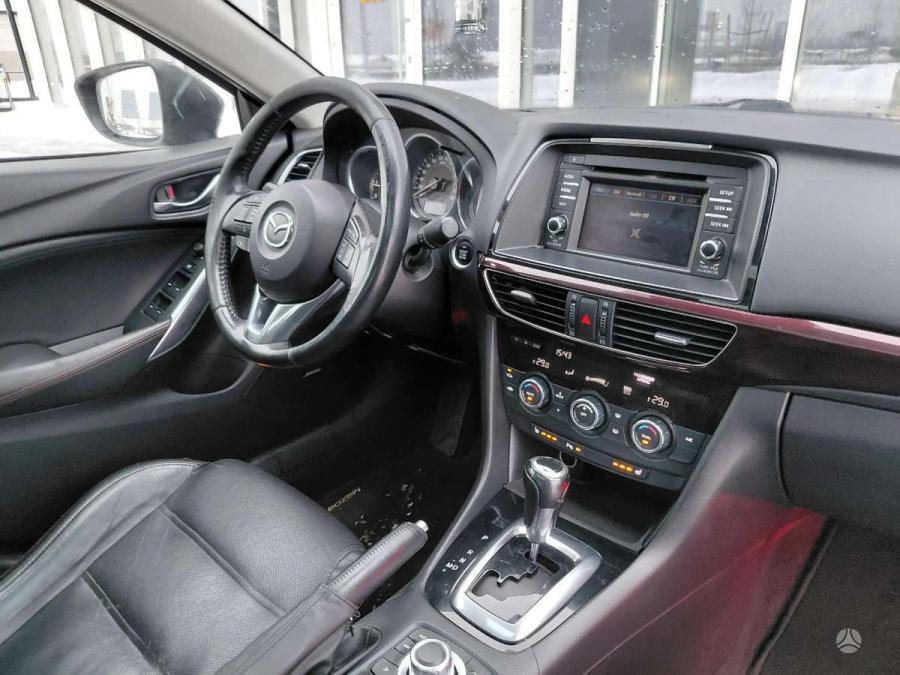 Pelēks Mazda 6 2014 Viļņa, ar dzinēja tilpumu 2.19 L un nobraukumu 274 tūkst. km par 5700 €, foto 13 vietnē AUTOMOTO.COM.LV