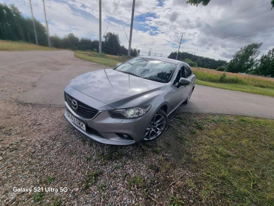 Grey Mazda 6 2014 in Jonava, with an engine capacity of 2.18 L and mileage of 105 thousand km for 2399 €, photo 5 on AUTOMOTO.COM.LV